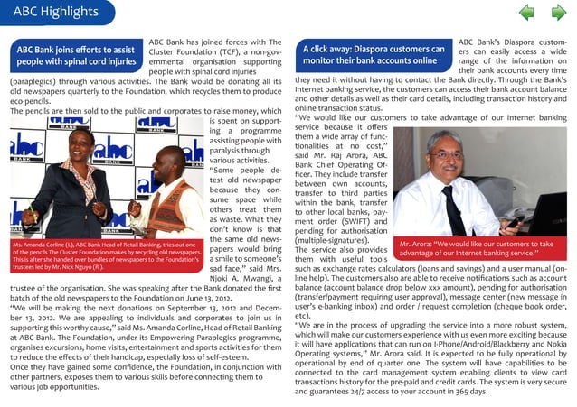 The ABC Vision Diaspora Edition August 2012 | PPT