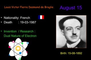 Scientists in August | PPT