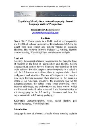 The Asian EFL Journal Professional Teaching | PDF