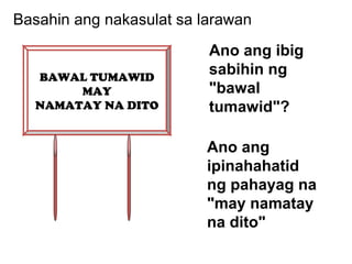 Conative, Informative at Labeling na Gamit ng Wika | PPT