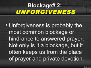August 16.2015 STRONG PRAYER LIFE GETS RID OFF THE BLOCKAGES IN PRAYER ...