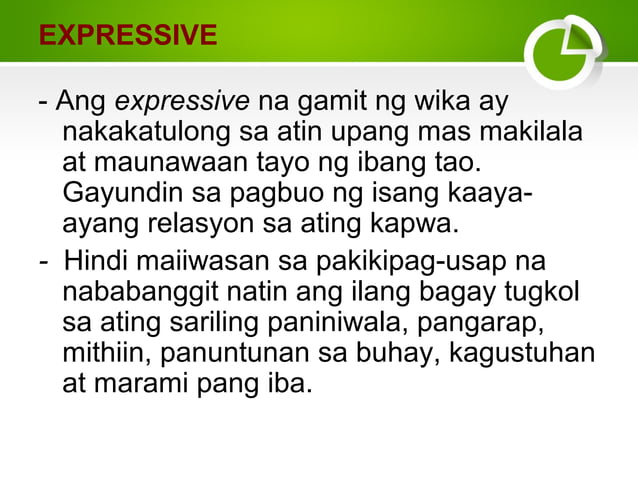 Phatic, Emotive at Expressive na Gamit ng Wika | PPT