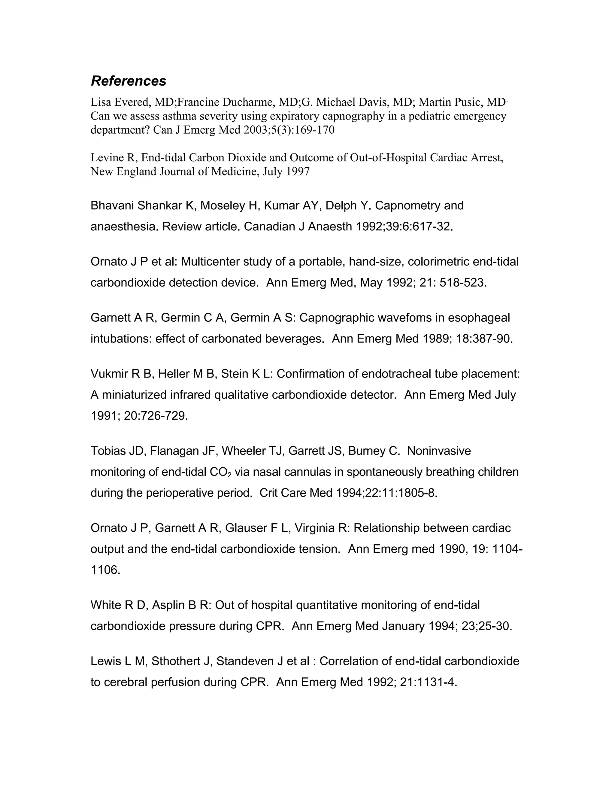 Capnography overview for ems.cole