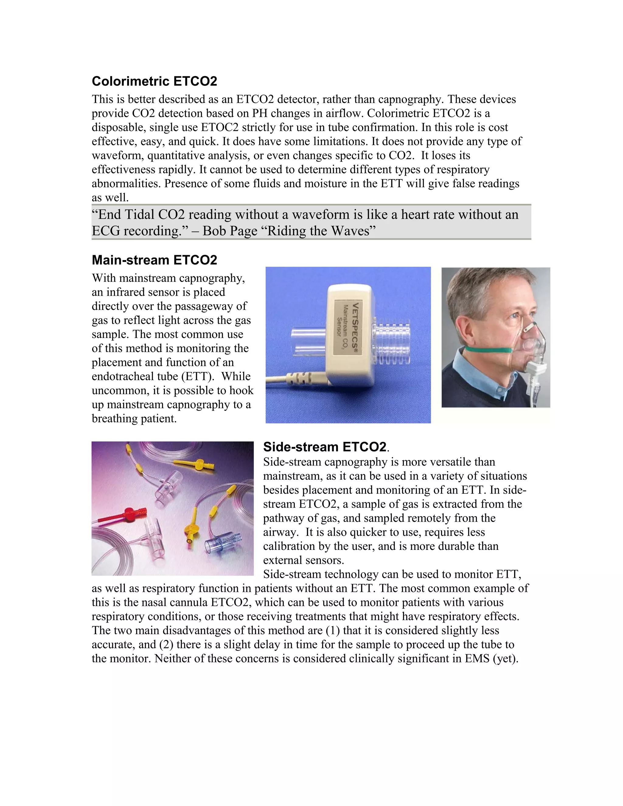 Capnography overview for ems.cole