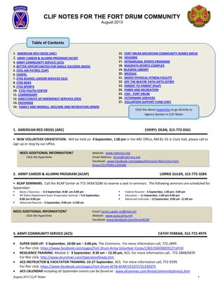 Community Leaders Information Forum (CLIF) Notes - Aug 2013 | PDF