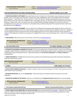 Community Leaders Information Forum (CLIF) Notes - Aug 2013 | PDF