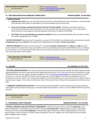 Community Leaders Information Forum (CLIF) Notes - Aug 2013 | PDF