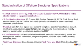 JIP35 - Offshore Strutures Specifications Task Force - Phase 2 ...