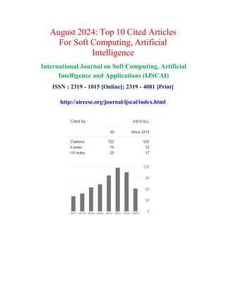 August 2024: Top 10 Cited Articles For Soft Computing, Artificial Intelligence | PDF