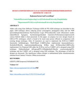 August 2024 - Top 10 Read Articles in VLSI design & Communication ...