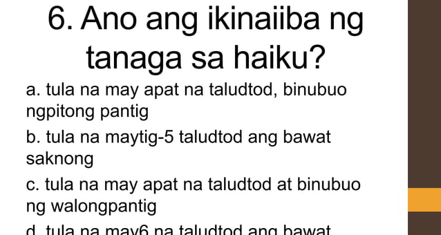 August 29 maikling pagsusulit | PPT