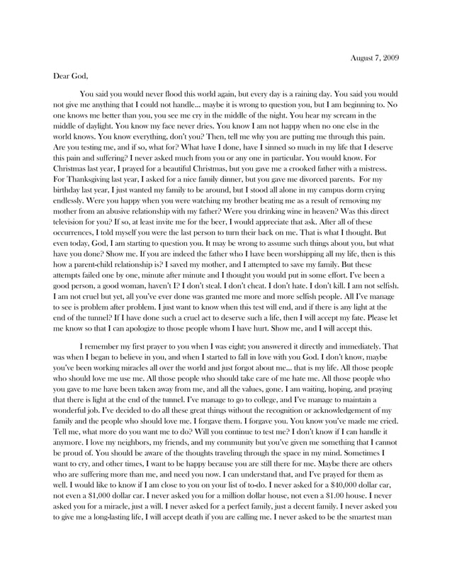A Letter to God | PDF