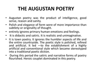 Augustan age literarture | PPTX