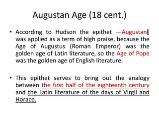 Augustan age literarture | PPTX