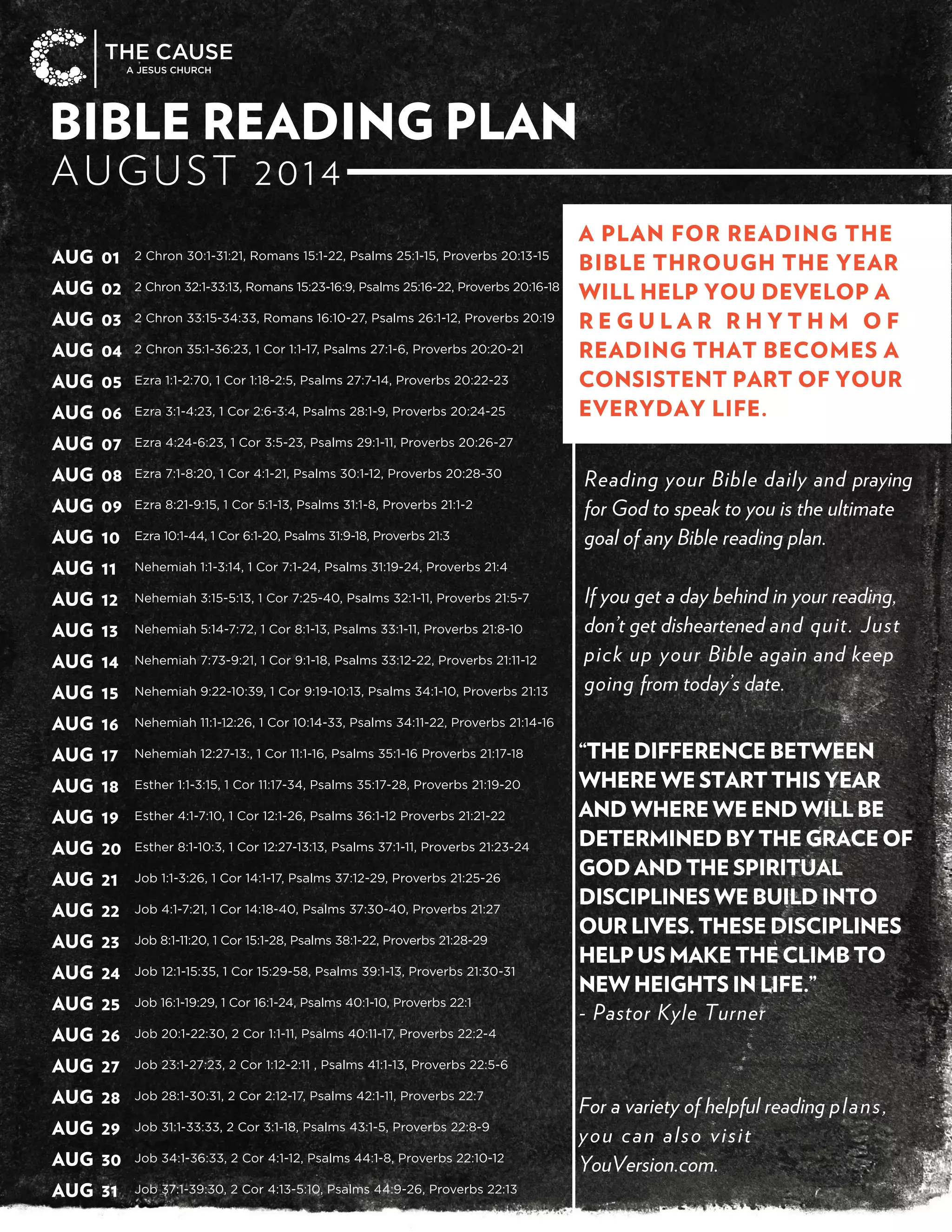 August Bible Reading Plan | PDF | Christianity | Religion & Spirituality