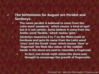 August Birthstone | PPT