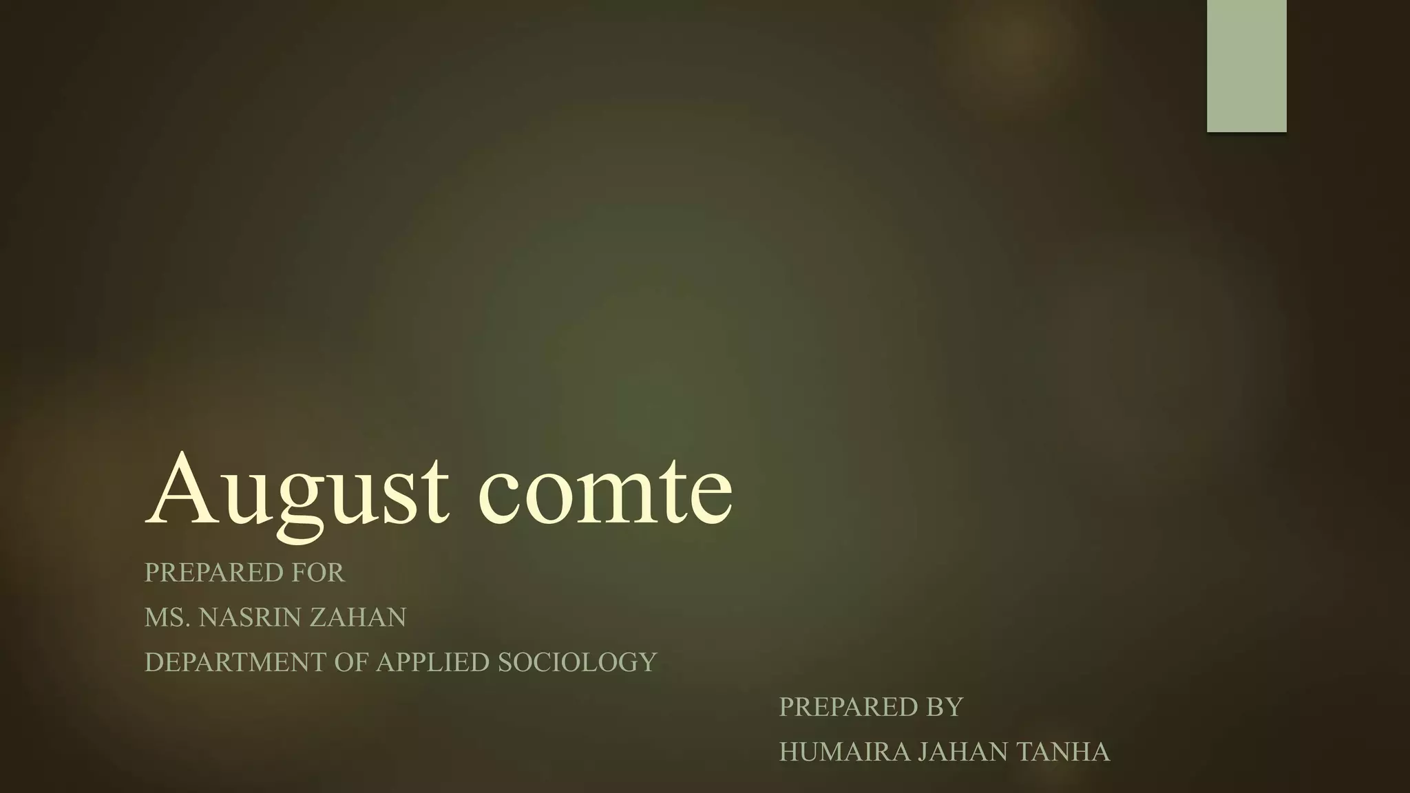 August comte | PPTX