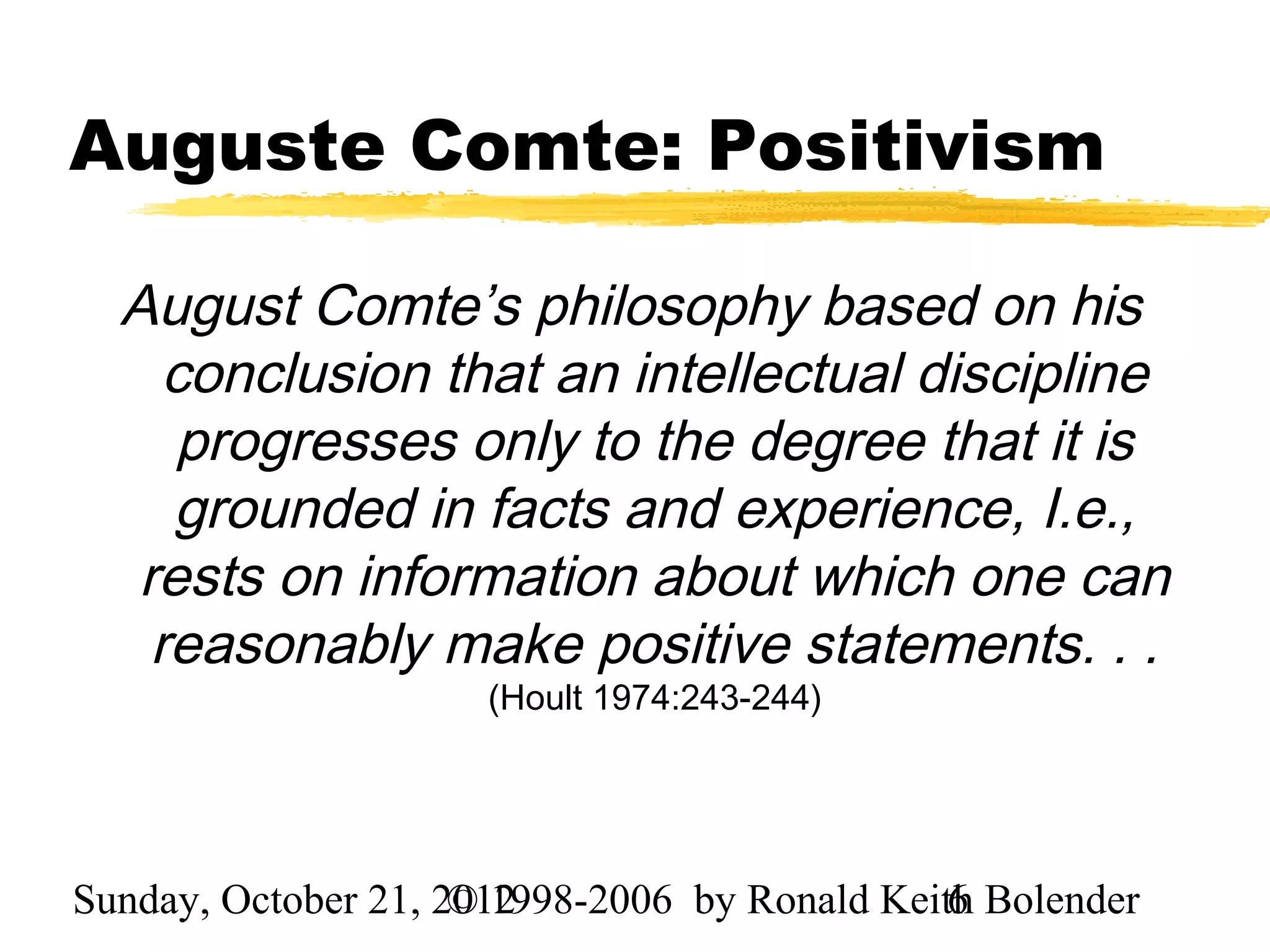 Auguste comte | PPT