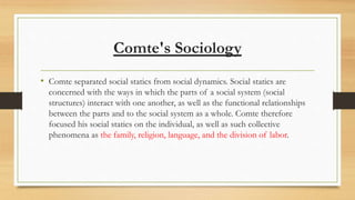 Auguste comte and positivism sociology | PPTX