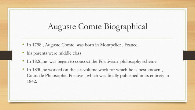 Auguste comte and positivism sociology | PPTX