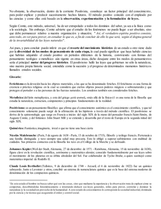 Auguste comte la ley de los tres estados y la idea de progreso | DOCX