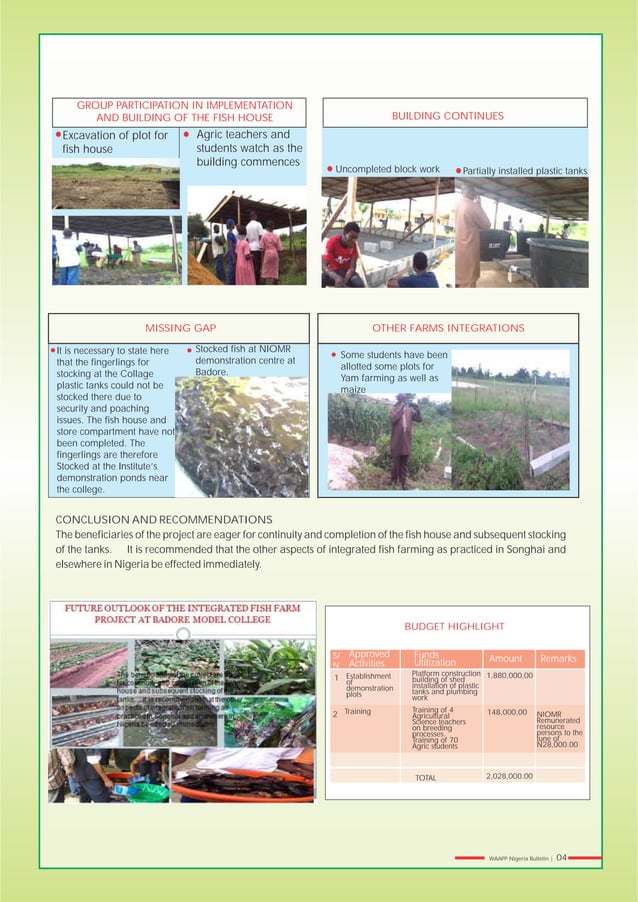 WAAPP Nigeria Bulletin August 2013 Edition | PDF | Agriculture | Industries