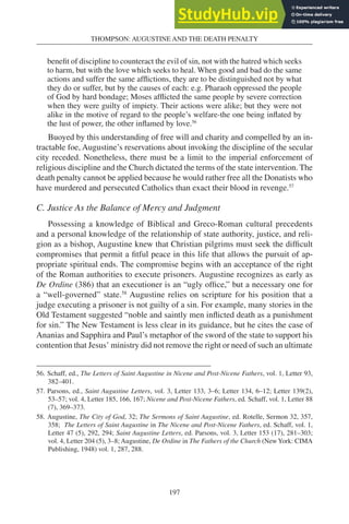 Augustine And The Death Penalty | PDF