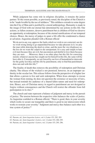 Augustine And The Death Penalty | PDF