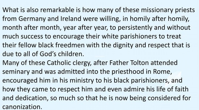 Father Augustine Tolton, From Slave to Catholic Priest | PPT