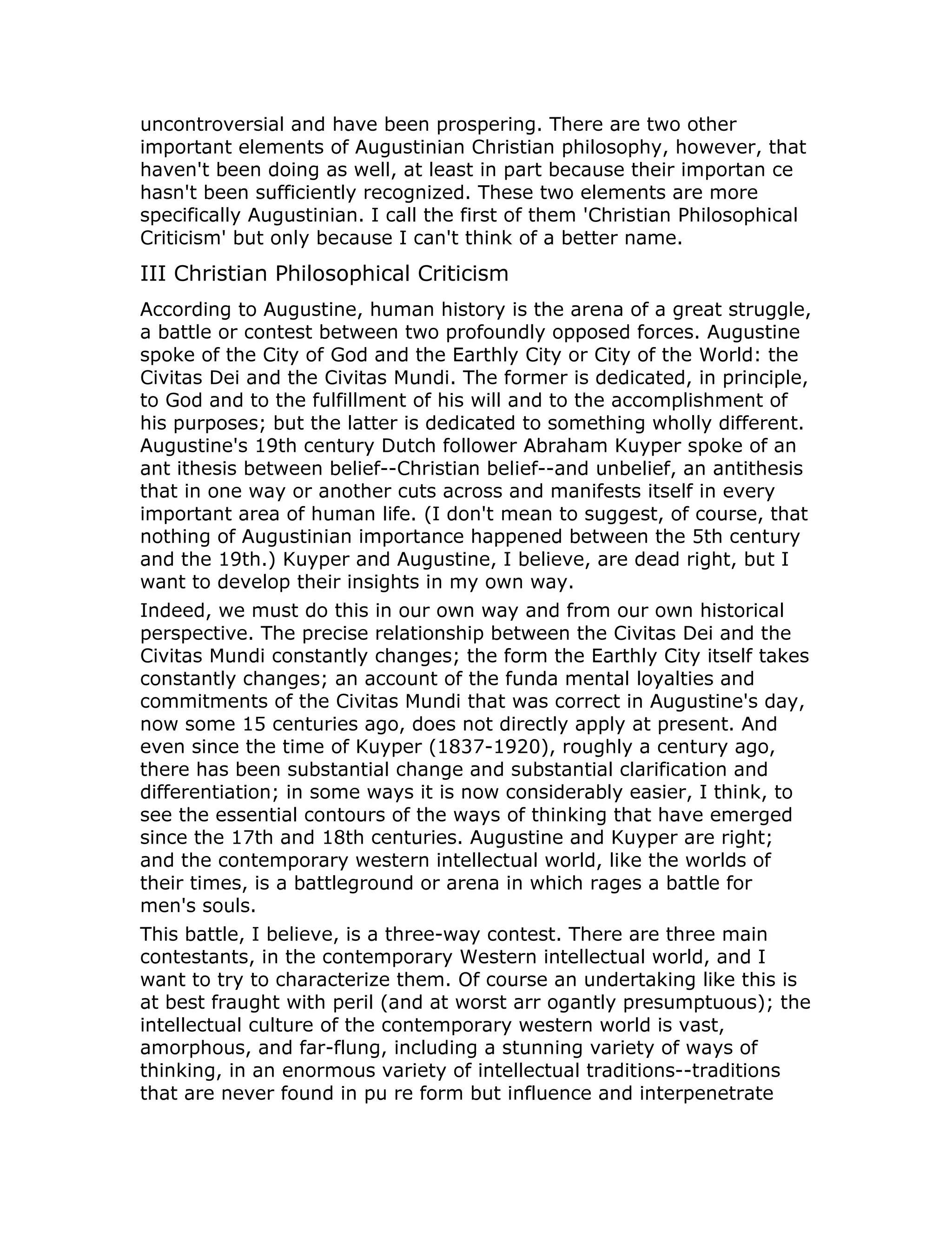 Augustinian christian philosophy | PDF