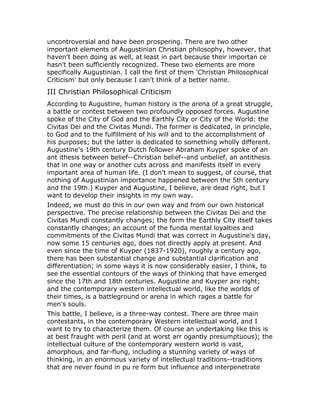 Augustinian christian philosophy | PDF