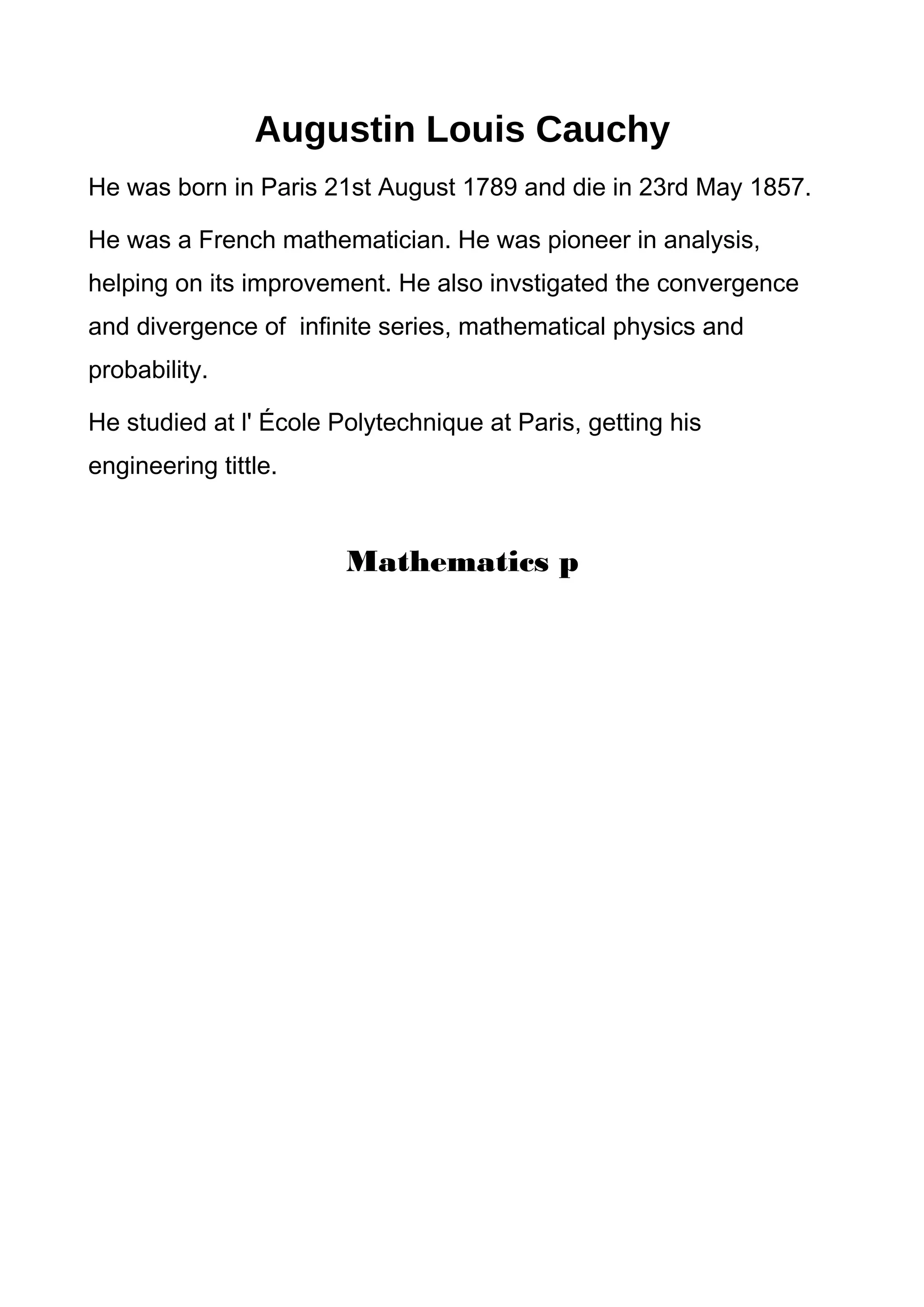 Augustin louis | ODT