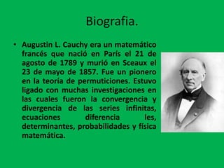 Augustin louis cauchy | PPT