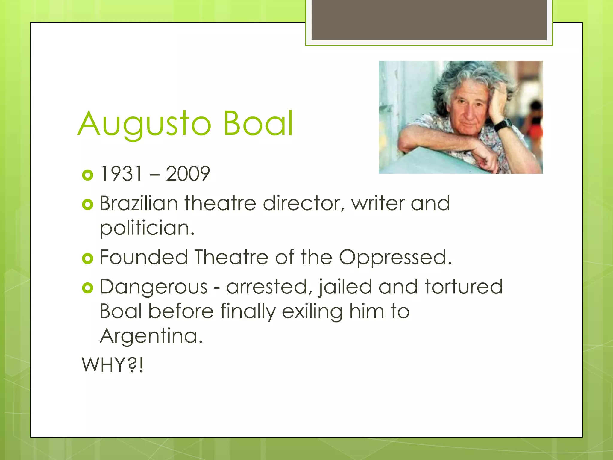 Augusto boal | PPTX