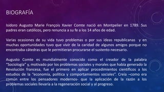 Augusto Comte - Metodologia | PPTX