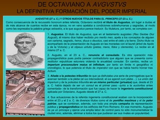 Augusto principatus | PPT
