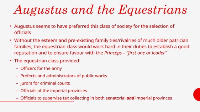 Augustus and the People - Roman Empire Ancient History | PPT