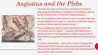 Augustus and the People - Roman Empire Ancient History | PPT