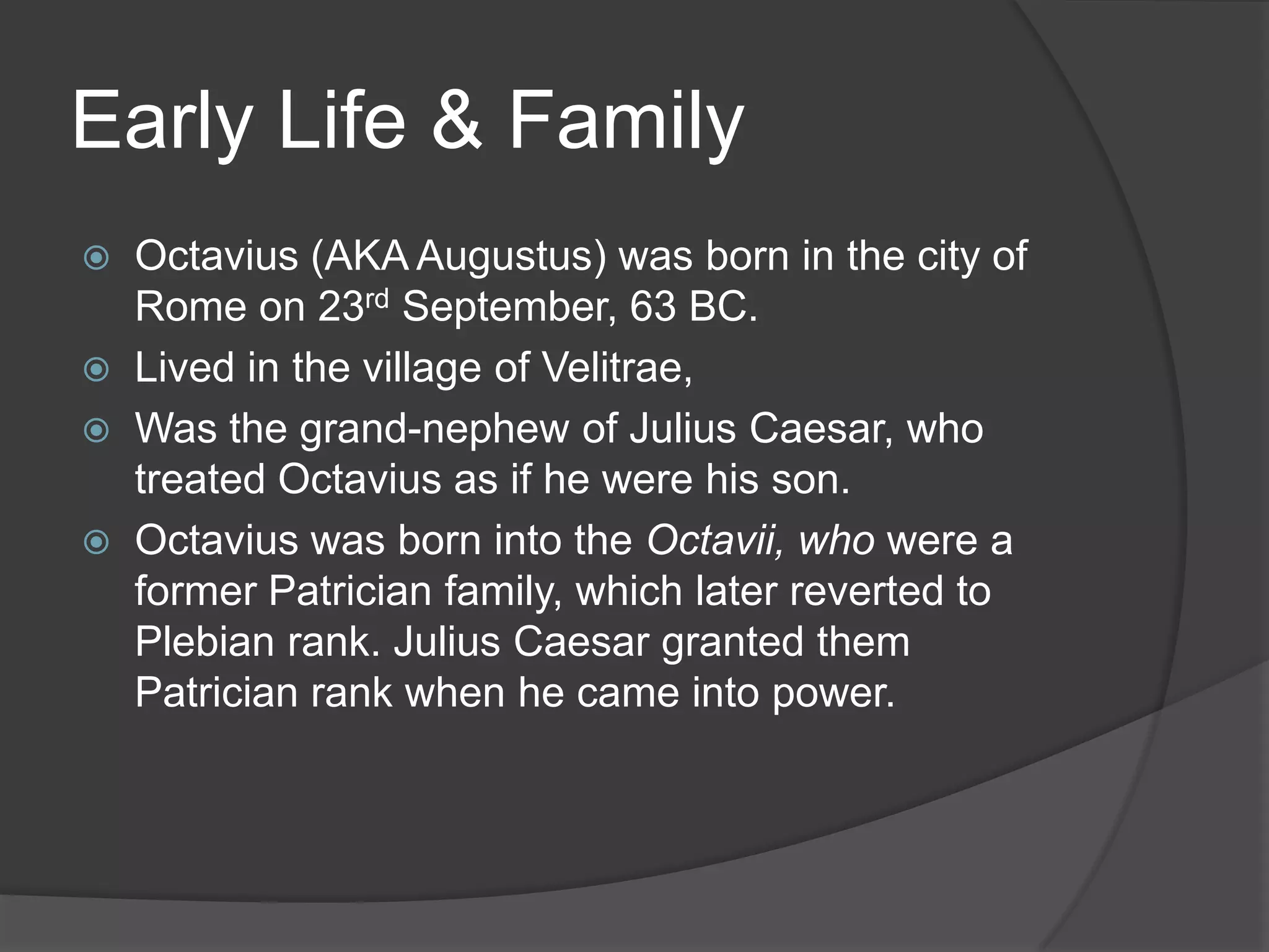 Augustus - Rise To Power | PPTX