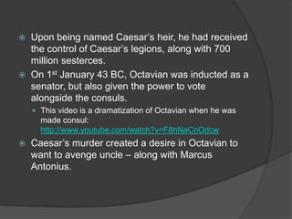 Augustus - Rise To Power | PPTX
