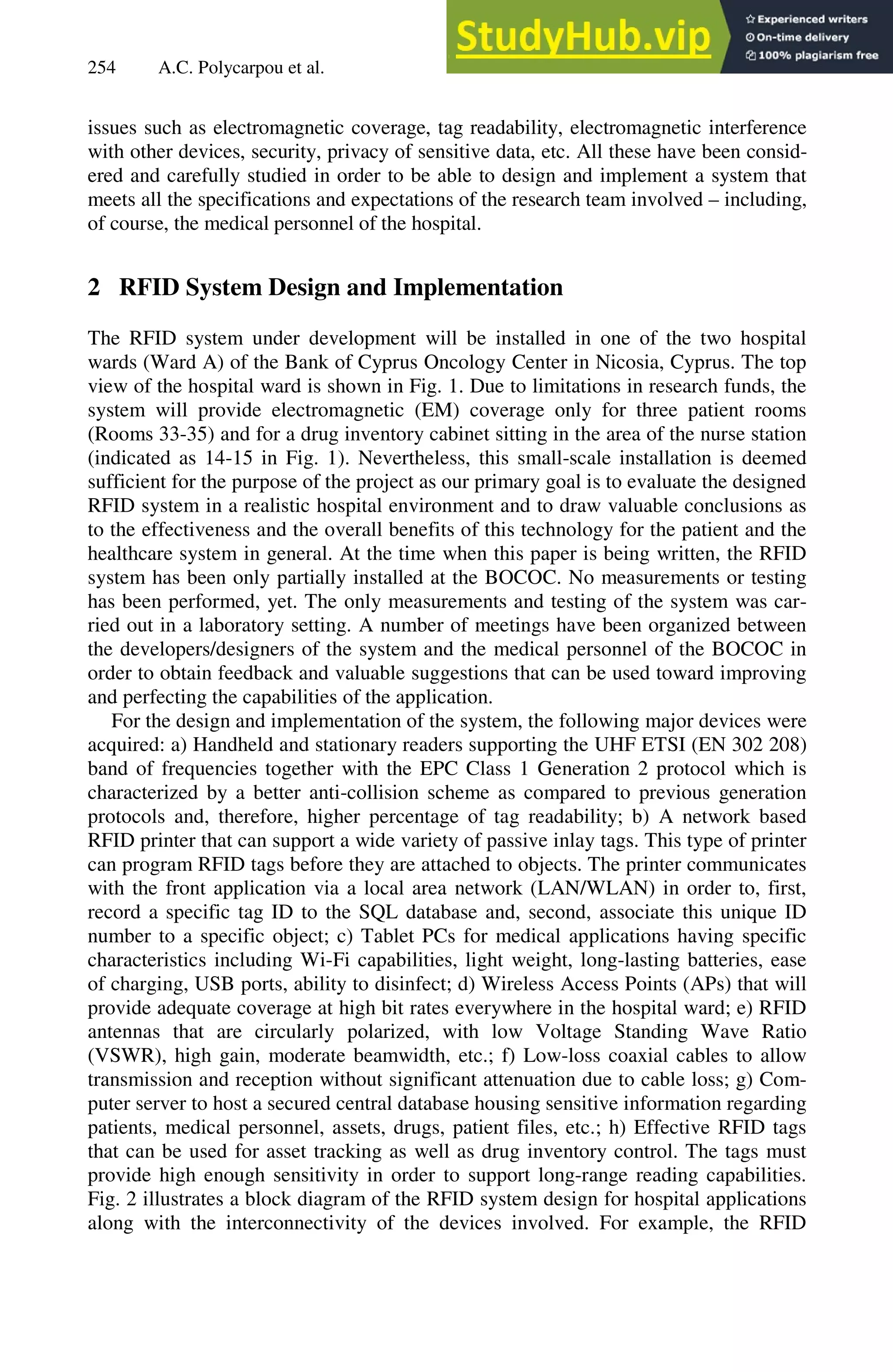 A UHF Radio Frequency Identification (RFID) System For Healthcare ...