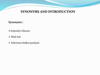 Aujesky's disease | PPTX
