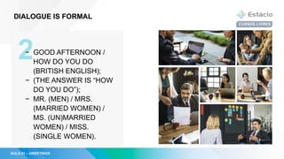 Informal and formal greetins in english for A1 | PPTX