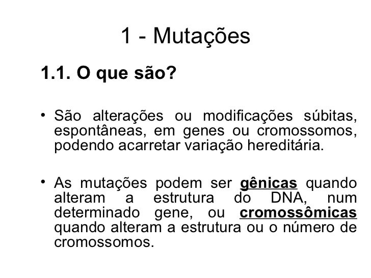 Aula 1 - parte 1 Mutação