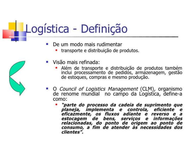 Aula FUNDAMENTOS DA LOGISTICA | PPTX
