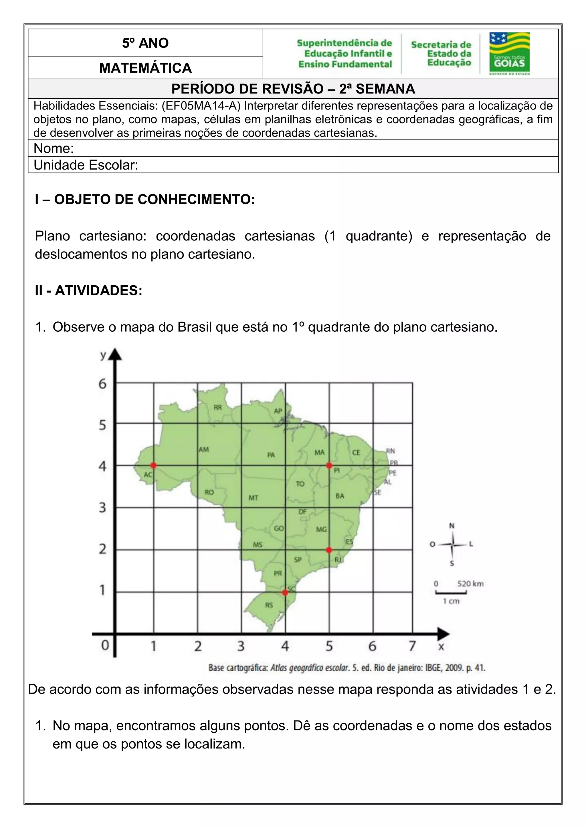 Aula 2-matemática-5º-ano-revisão-atividades-para-imprimir | PDF