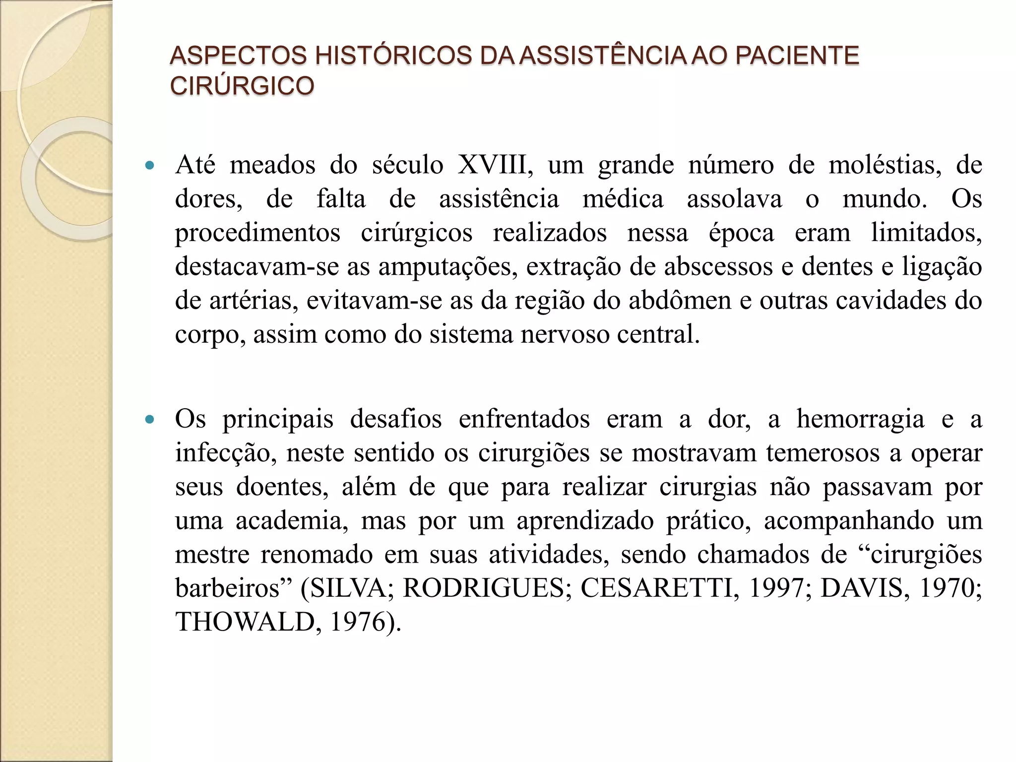 enfermagem perioperatório, periodos operatórios | PPT