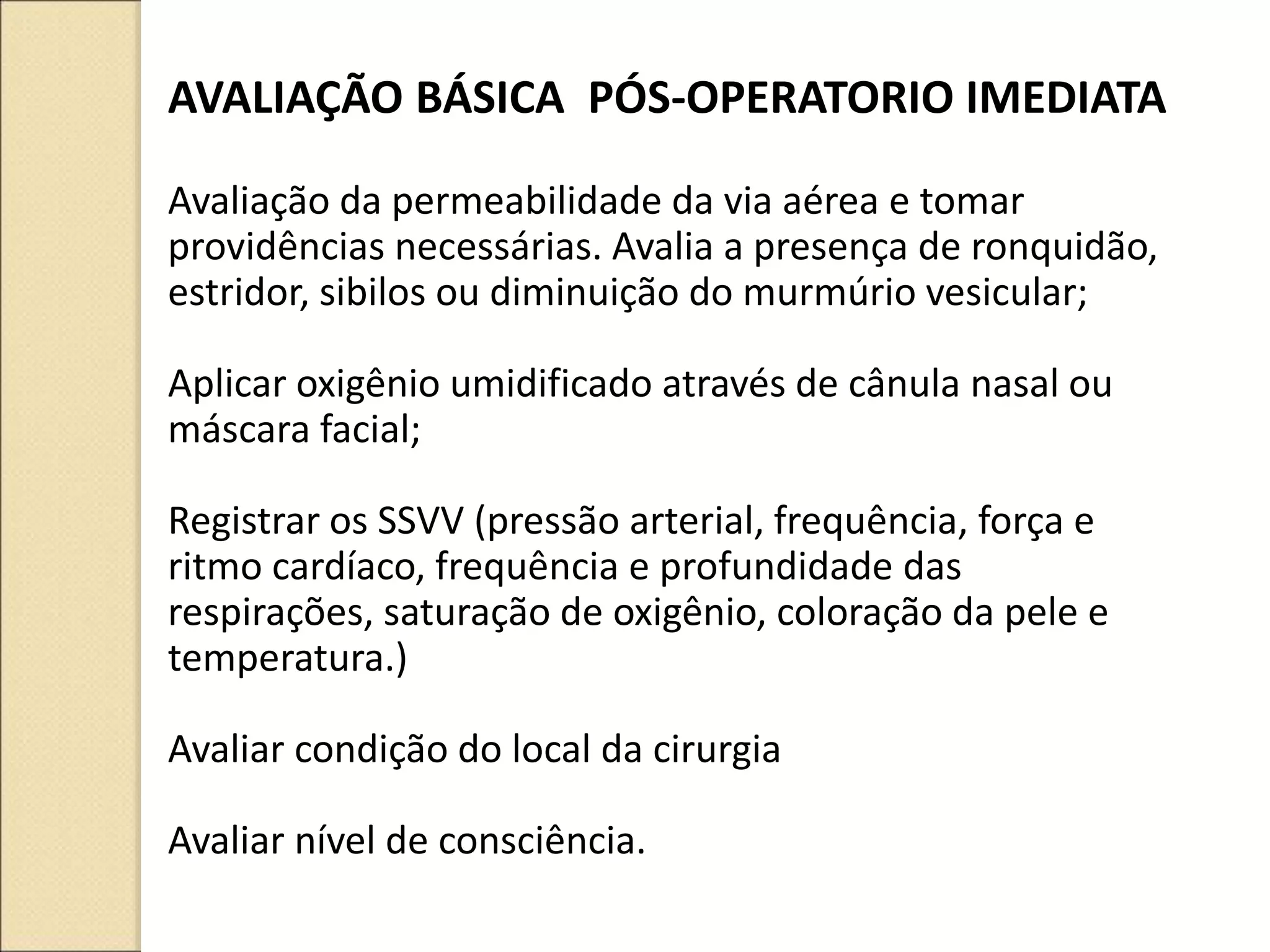enfermagem perioperatório, periodos operatórios | PPT
