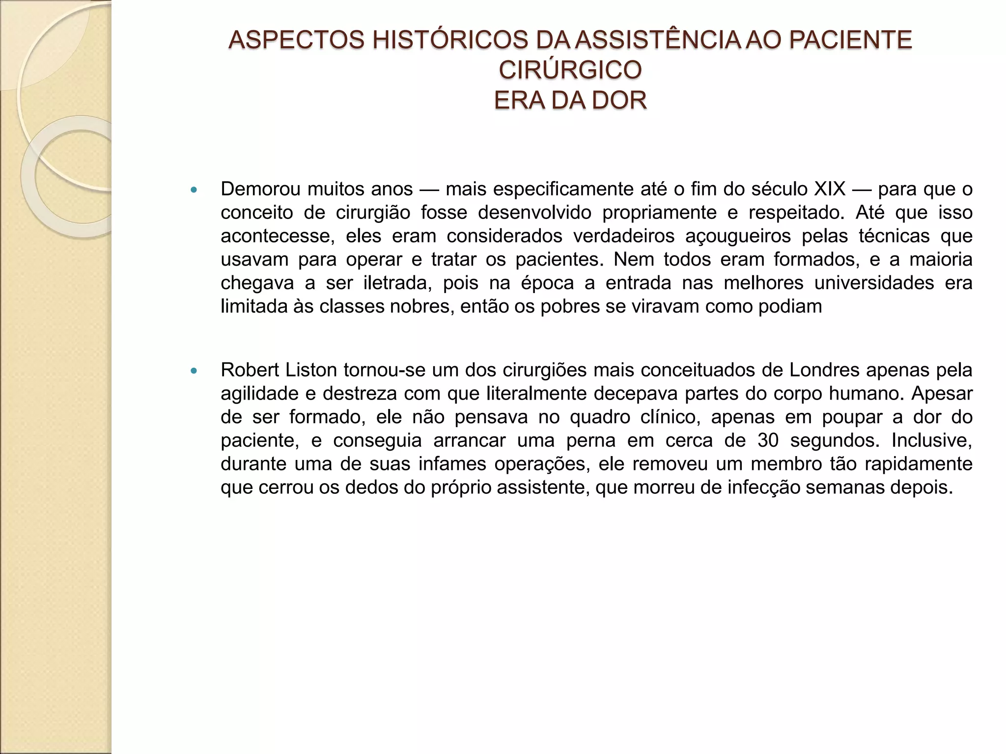 enfermagem perioperatório, periodos operatórios | PPT