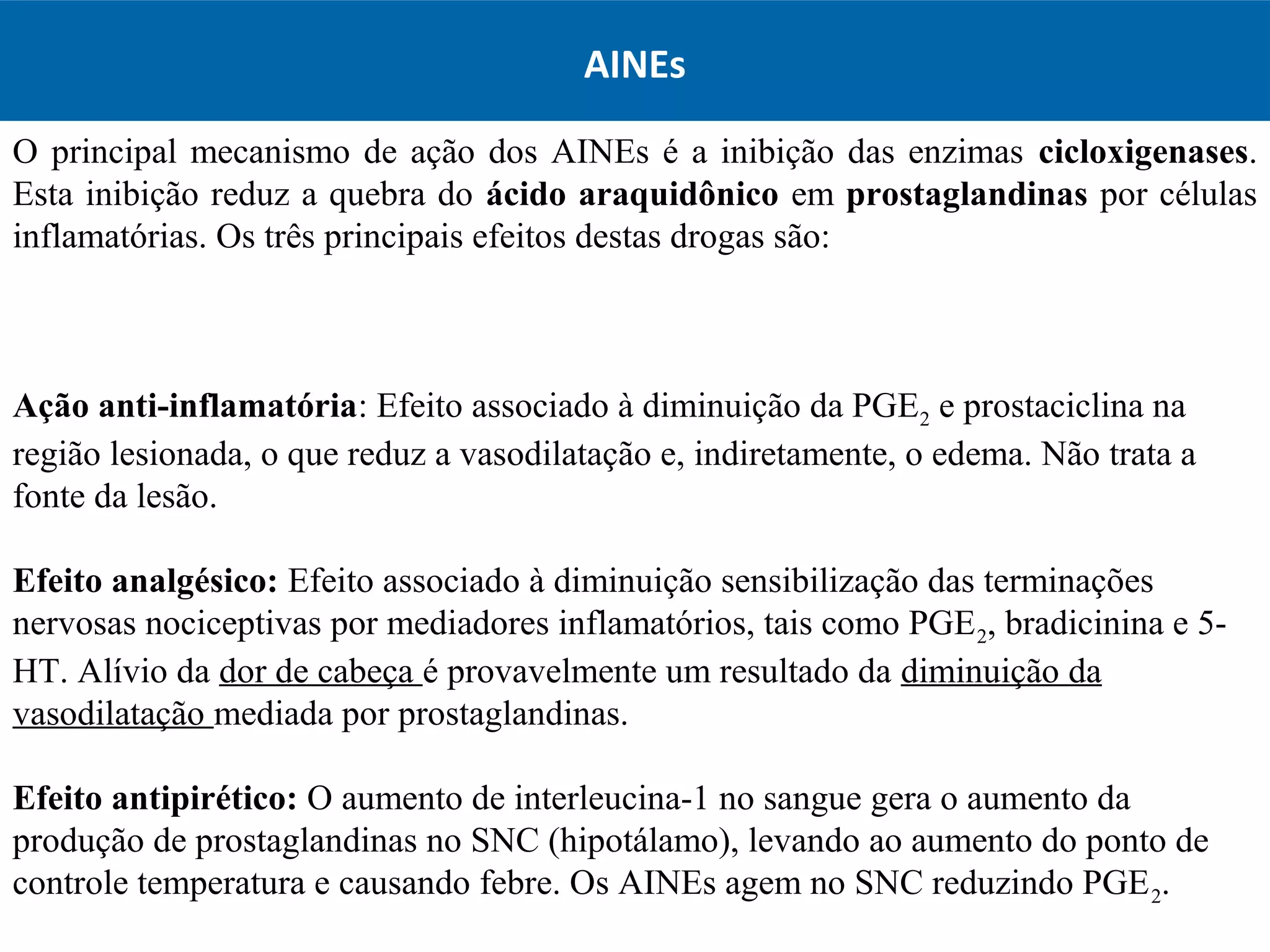 Aula - Anti-inflamatórios não esteróidais | PPT